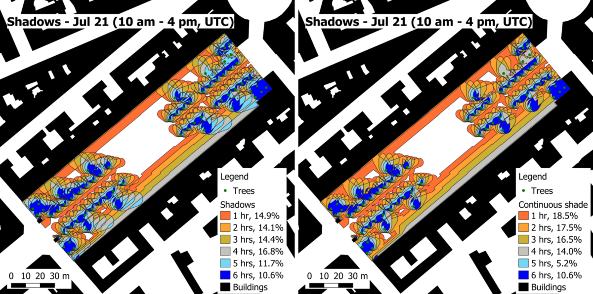 Implementation of a solar model and shadow plotting in the context of a ...